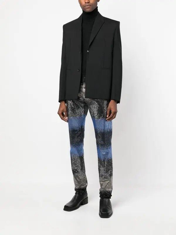 Philipp Plein Gradient Crystal-embellished Jeans