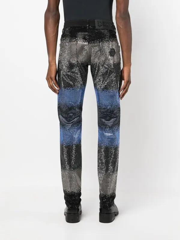 Philipp Plein Gradient Crystal-embellished Jeans