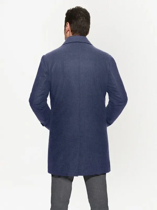 NORWEGIAN WOOL Down-lined Wool Coat - Blue