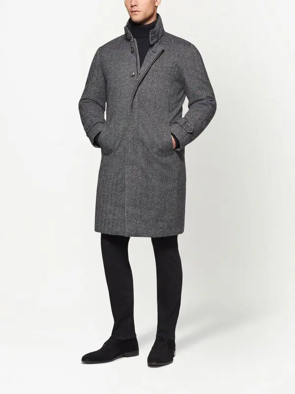NORWEGIAN WOOL Single-breasted Down-filled Coat