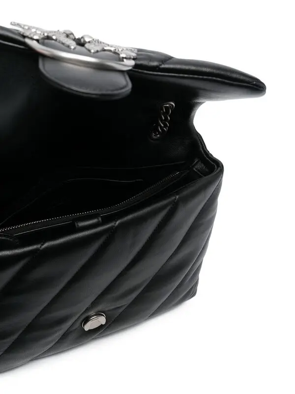 Pinko Love Big Puff Leather Shoulder Bag - Black