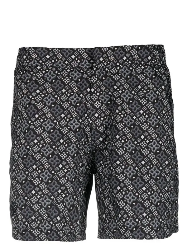 Tagliatore Abstract-pattern Swim Shorts
