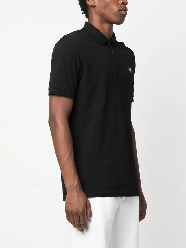 Philipp Plein Stars Print Polo Shirt - Black