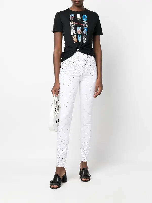 Philipp Plein Rhinestone-embellished Skinny Jeans - White