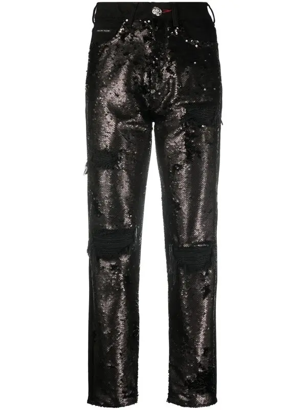 Philipp Plein Sequin-embellished Jeans