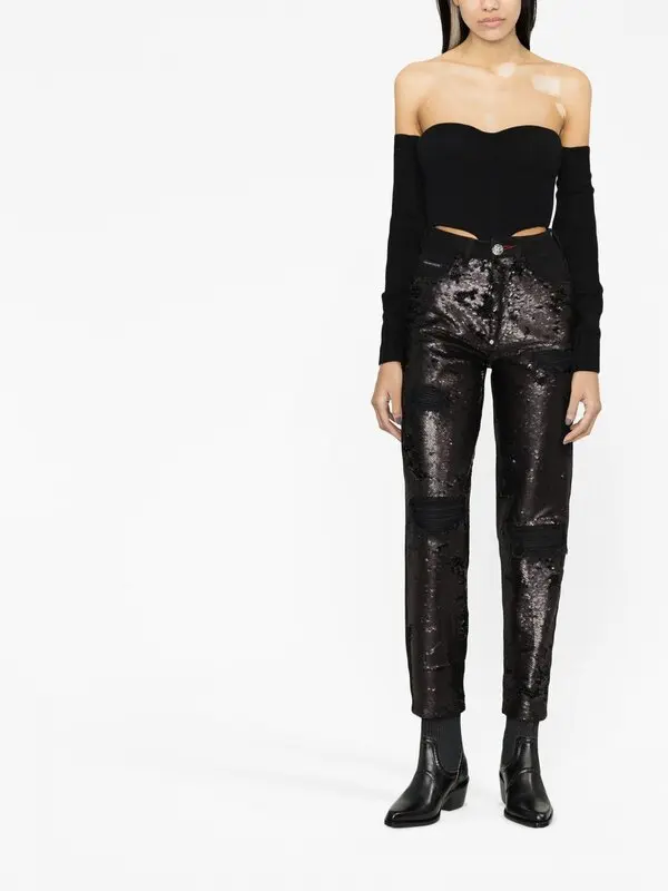 Philipp Plein Sequin-embellished Jeans