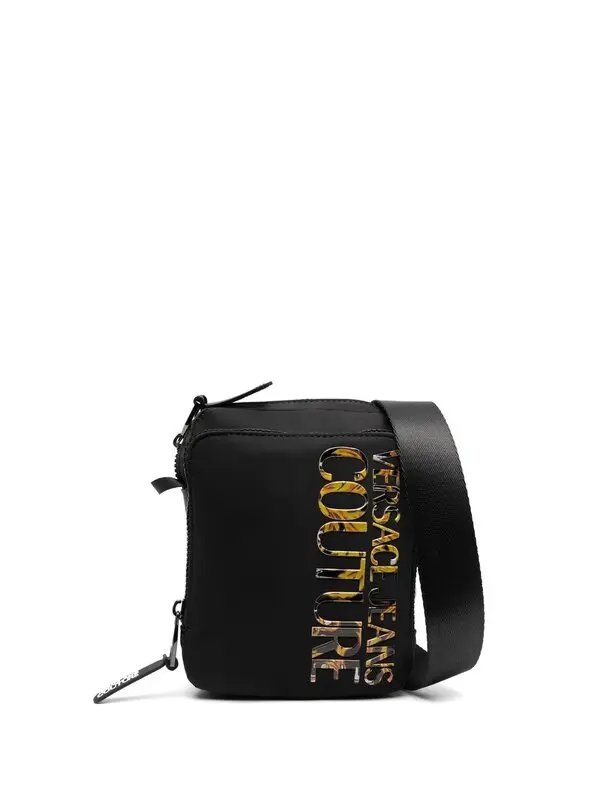 Versace Logo Messenger Bag - Black
