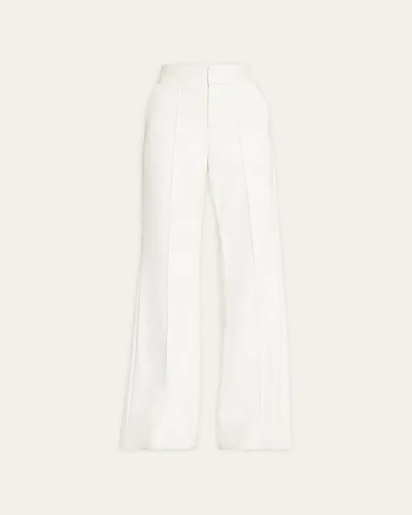 Alice + Olivia Dylan Vegan Leather Pants - Ecru