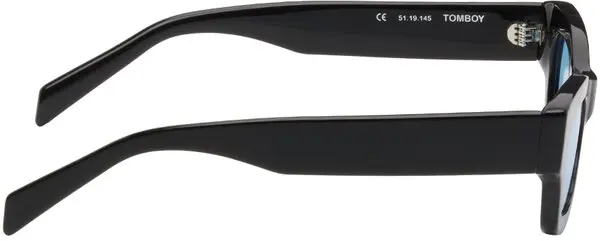 Bonnie Clyde Black Tomboy Sunglasses In Black/Blue - 32% Off