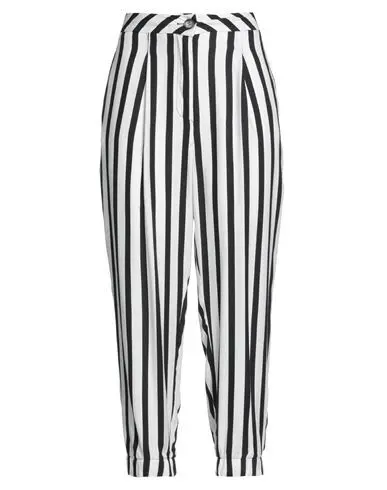 SOALLURE Tapered Striped Pants - Black