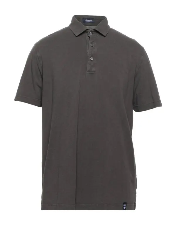 DRUMOHR Polo Shirt Size Cotton - Dark Brown