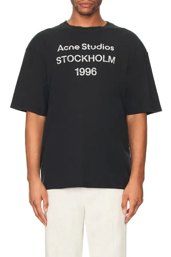 Acne Studios Exford U 1996 T-shirt In Black - Faded Black