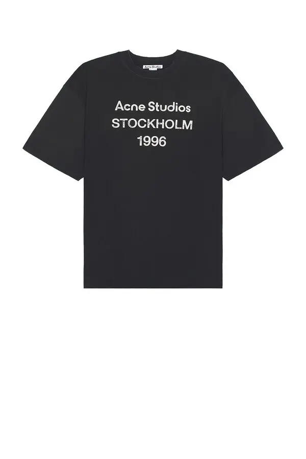 Acne Studios Exford U 1996 T-shirt In Black - Faded Black