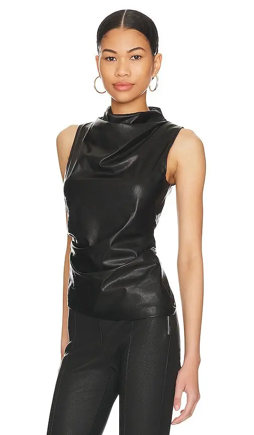 Helmut Lang Faux Leather Top