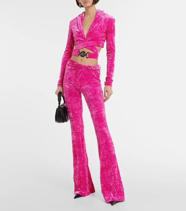 Versace Flared Velvet Trousers