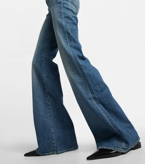NILI LOTAN Florence High-rise Flared Jeans - Blue