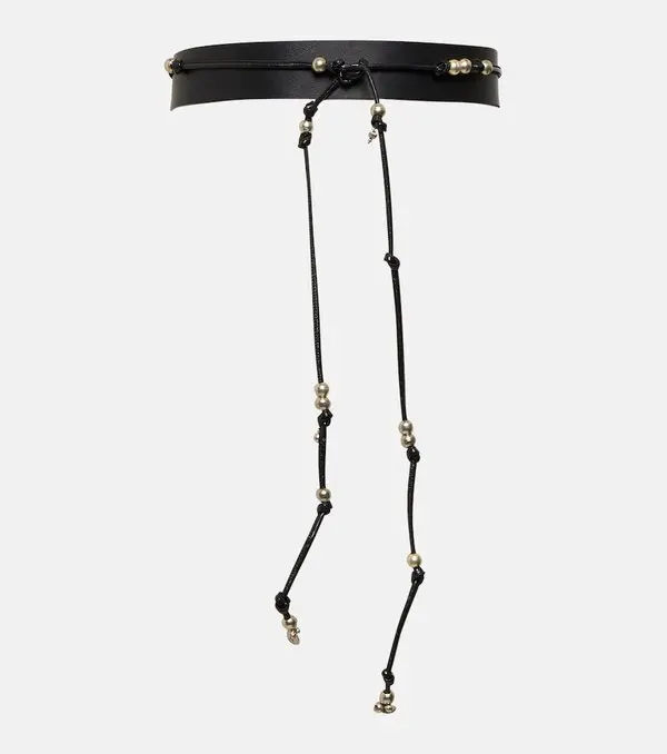 Altuzarra Embellished Tie Leather Belt