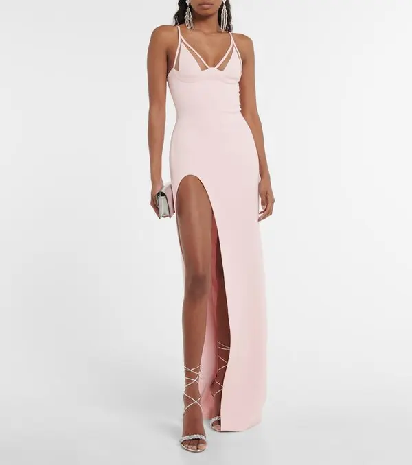 David Koma Side-slit Maxi Dress - Pink
