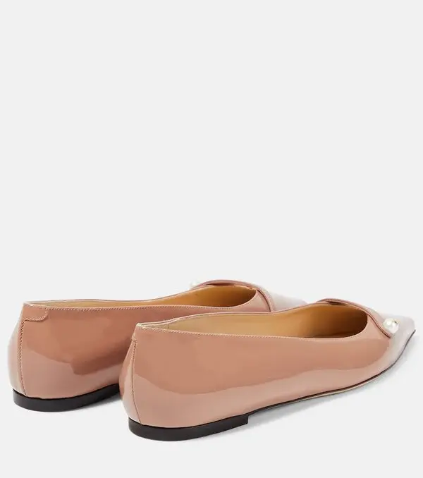 JIMMY CHOO /ROSALIA Flat ジミーチュウ ベージュ 38 Jimmy Choo Rosalia 65MM Patent Leather Pumps | Saks Fifth Avenue