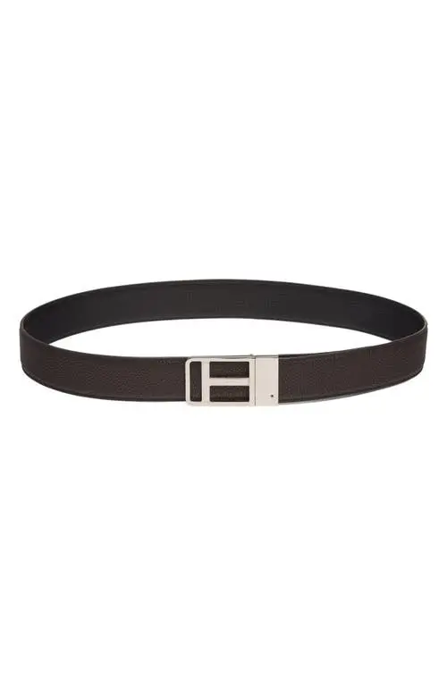 TOM FORD Framed T Buckle Reversible Leather Belt - Brown/black