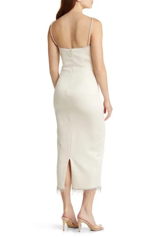 House Of Cb Rhinestone Straps Gown