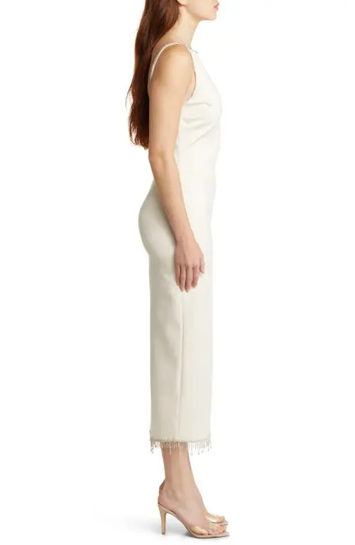 House Of Cb Rhinestone Straps Gown