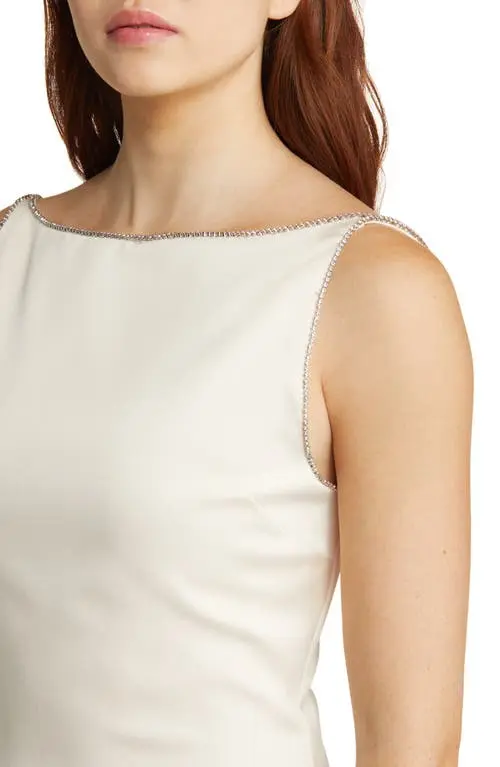 House Of Cb Rhinestone Straps Gown
