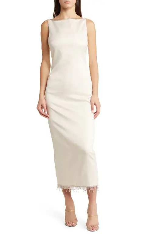 House Of Cb Rhinestone Straps Gown