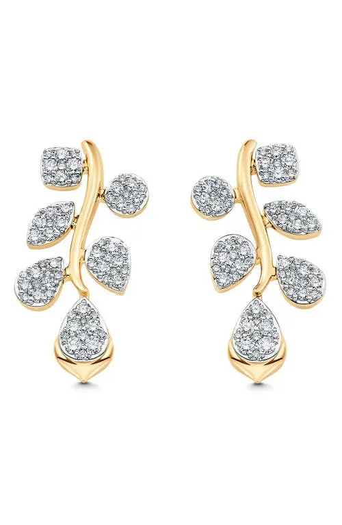 Sara Weinstock Lierre Pavé Diamond Drop Earrings - Yellow