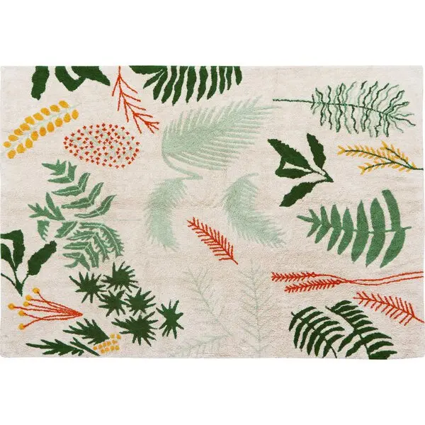 LORENA CANALS Botanic Plants Washable Cotton Rug - Ivory