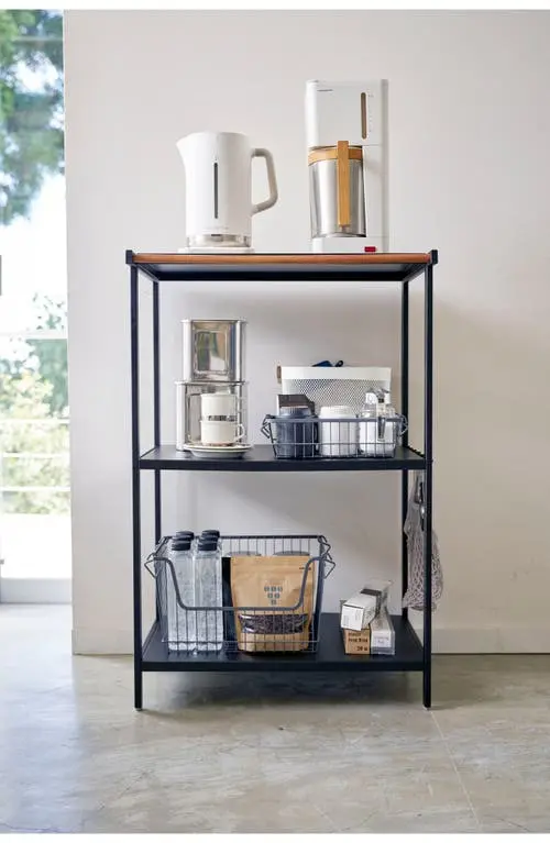 YAMAZAKI Tower 3-tier Storage Rack - Black