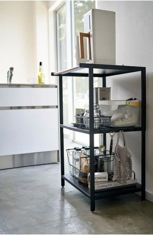 YAMAZAKI Tower 3-tier Storage Rack - Black