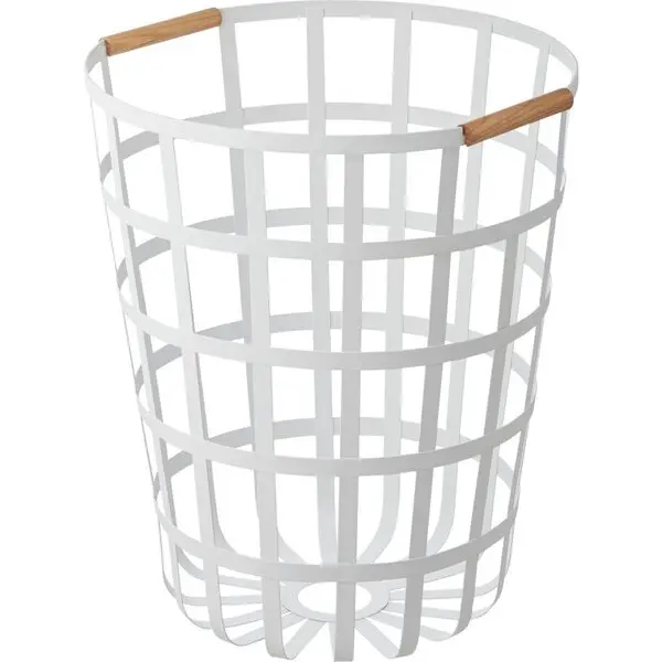 YAMAZAKI Tosca Round Steel Laundry Basket