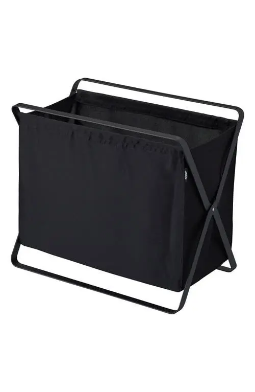 YAMAZAKI Tower Collapsible Storage Hamper - Black