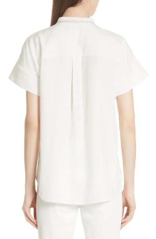 Lafayette 148 New York Camilla Silk Matte Blouse