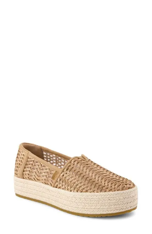 Toms Valencia Platform Espadrille - Rust/copper