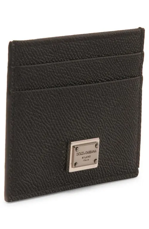 Dolce & Gabbana Logo Plaque Leather Card Case