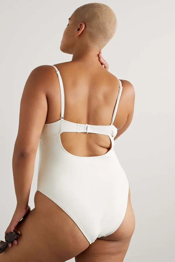 Good American Good Compression Cutout Underwired Swimsuit - Ivory