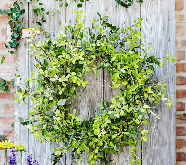 MELROSE Oversized Mixed Foliage & Twig Wreath 3 0'd