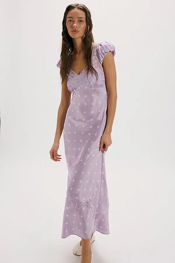 Free People Butterfly Babe Maxi Dress - Lilac Combo | Editorialist