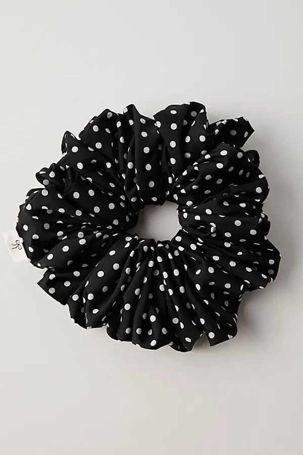 KAXI CO. Chiffon Jumbo Scrunchie - Polka Dot