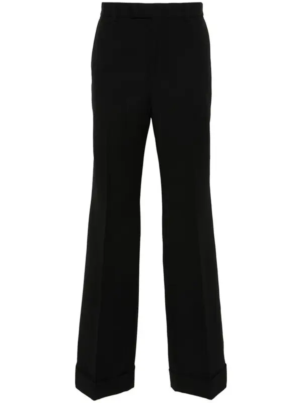 Gucci Wool Wide-leg Trousers - Black