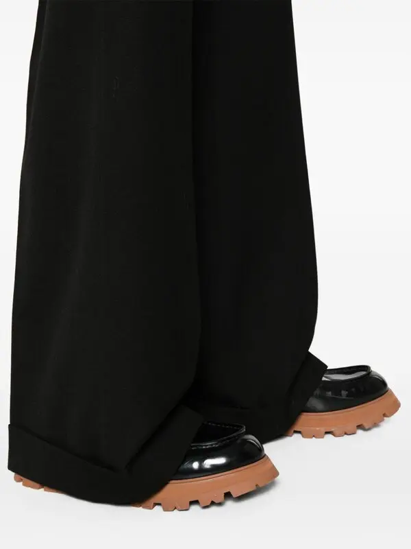 Gucci Wool Wide-leg Trousers - Black