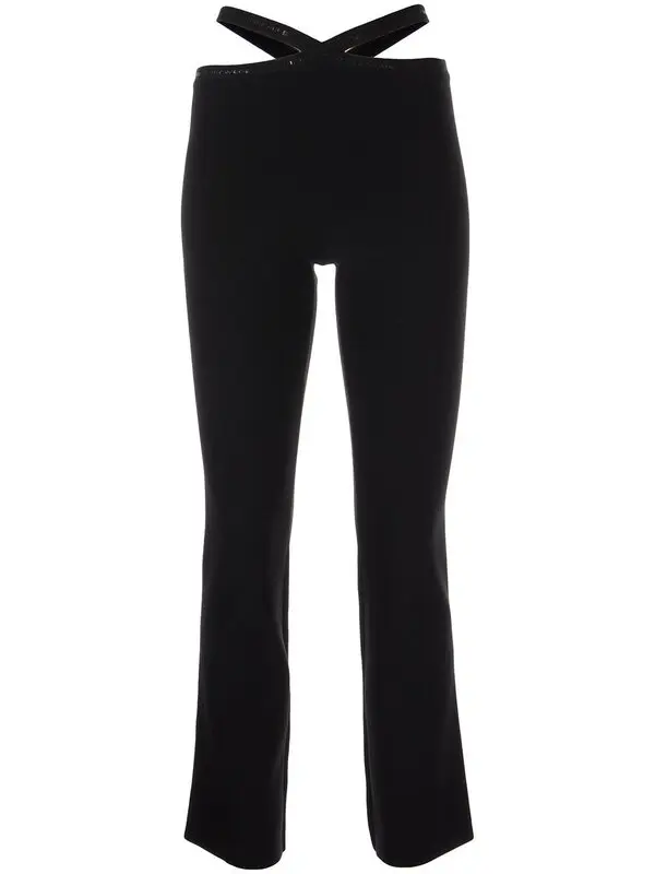 Alexander Wang Criss-cross Logo-trim Leggings