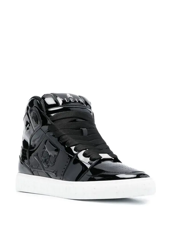 Philipp Plein Super Street Skull Bones Hi-top Sneakers - Black