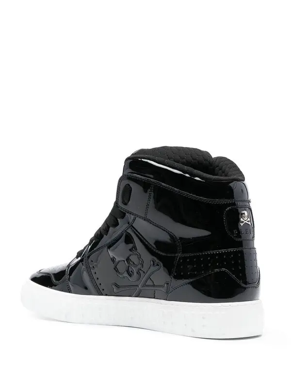 Philipp Plein Super Street Skull Bones Hi-top Sneakers - Black