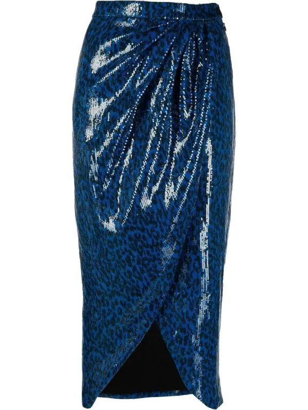 Zadig&Voltaire Jamelia Leopard-print Sequin Midi Skirt