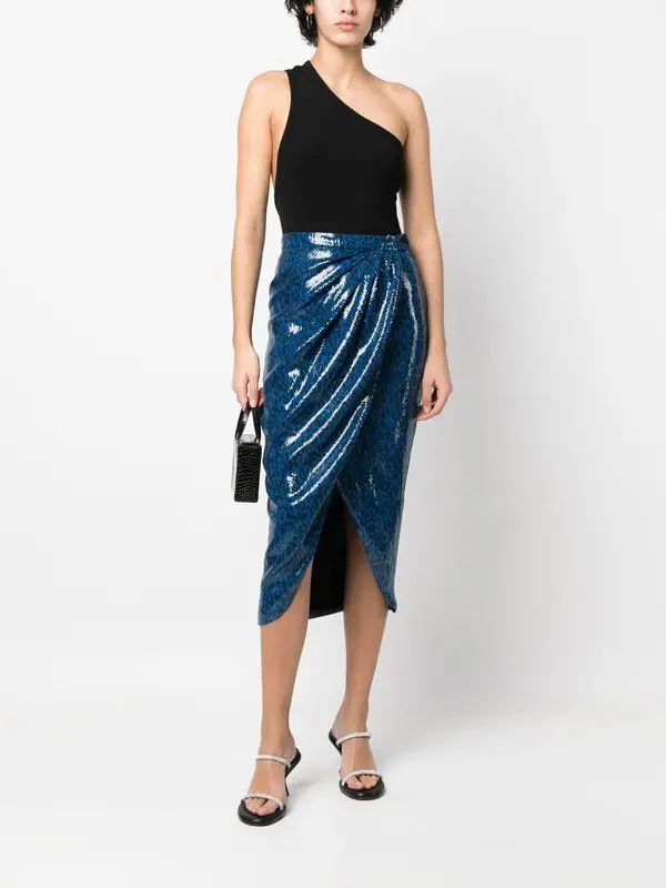 Zadig&Voltaire Jamelia Leopard-print Sequin Midi Skirt