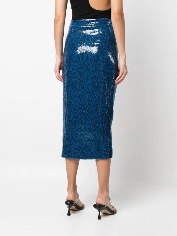 Zadig&Voltaire Jamelia Leopard-print Sequin Midi Skirt