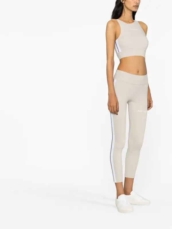 Palm Angels Logo-print Cropped Leggings